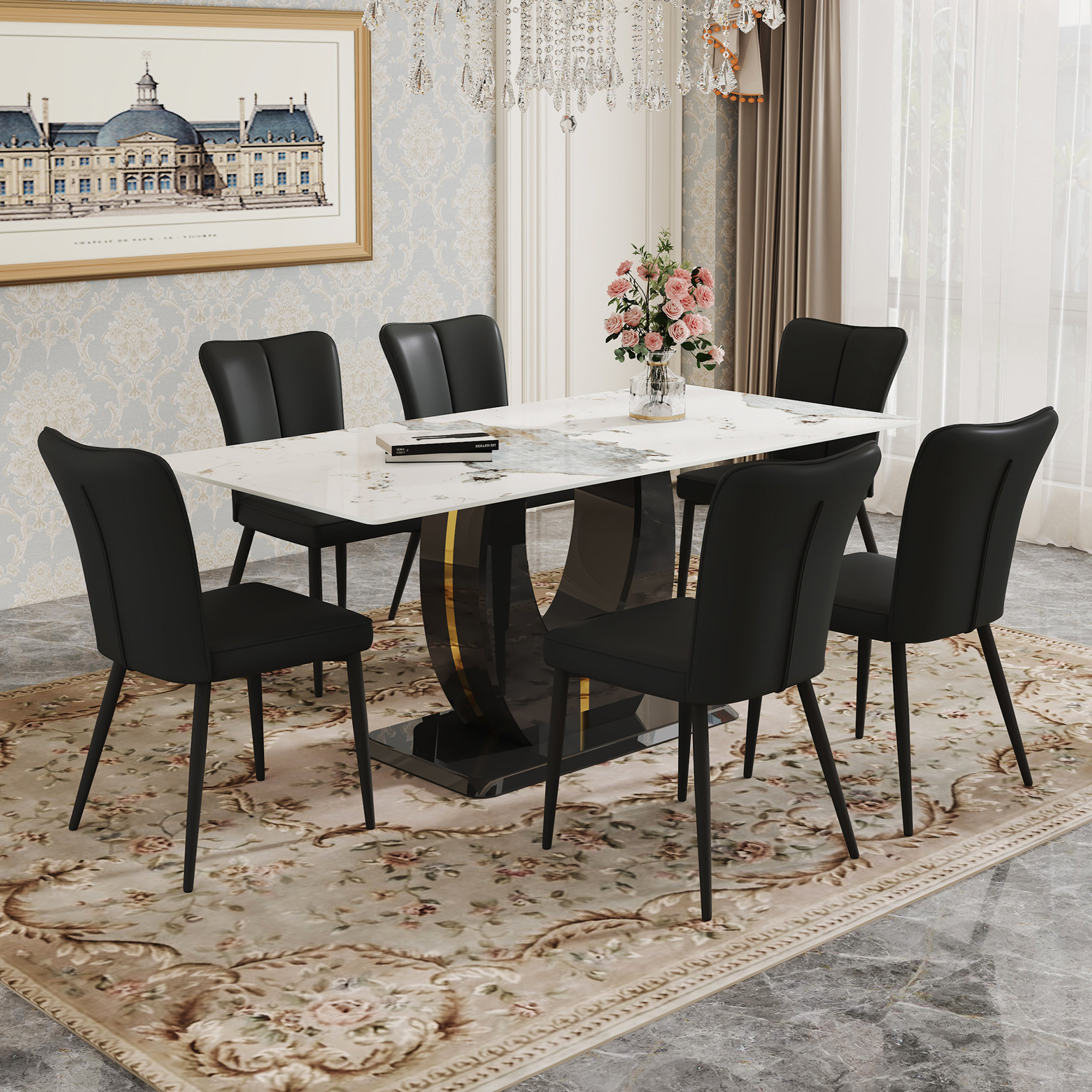 George Oliver Table And Chair Set. Subtle Luxury Pandora Pattern ...