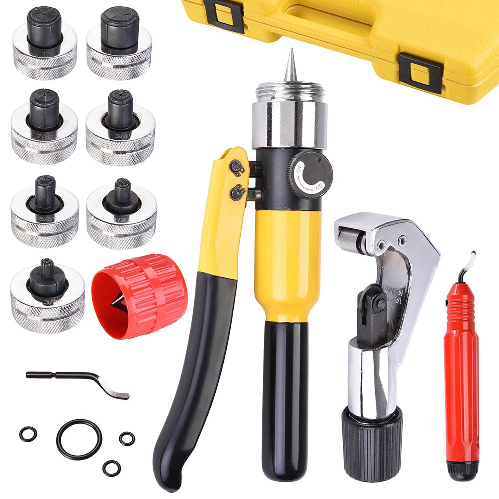 Yescom Hydraulic Tube Expander Swaging 7 Lever Expander Tools Kit HVAC ...