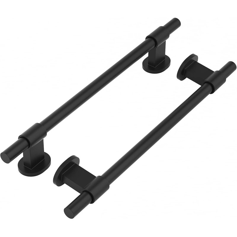 XMVJHOME Adjustable Cabinet Handles, Black Round Bar Pulls For Dressers ...