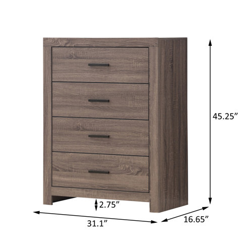 Millwood Pines Braxtin 5 - Piece Bedroom Set in Barrel Oak | Wayfair