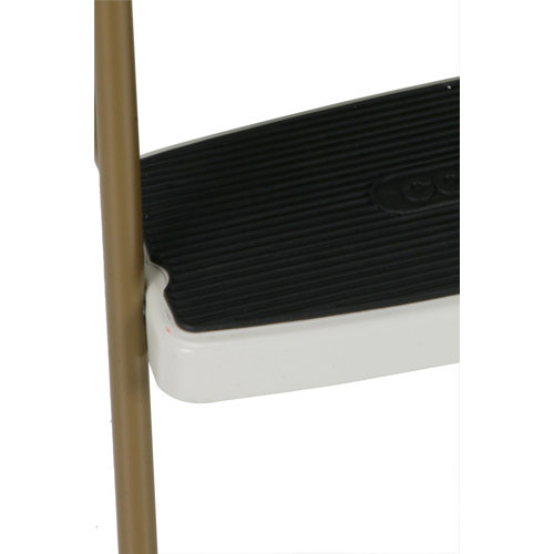 COSCO Stylaire Steel Retro Chair + Step Stool with Flip-Up Vinyl Seat ...