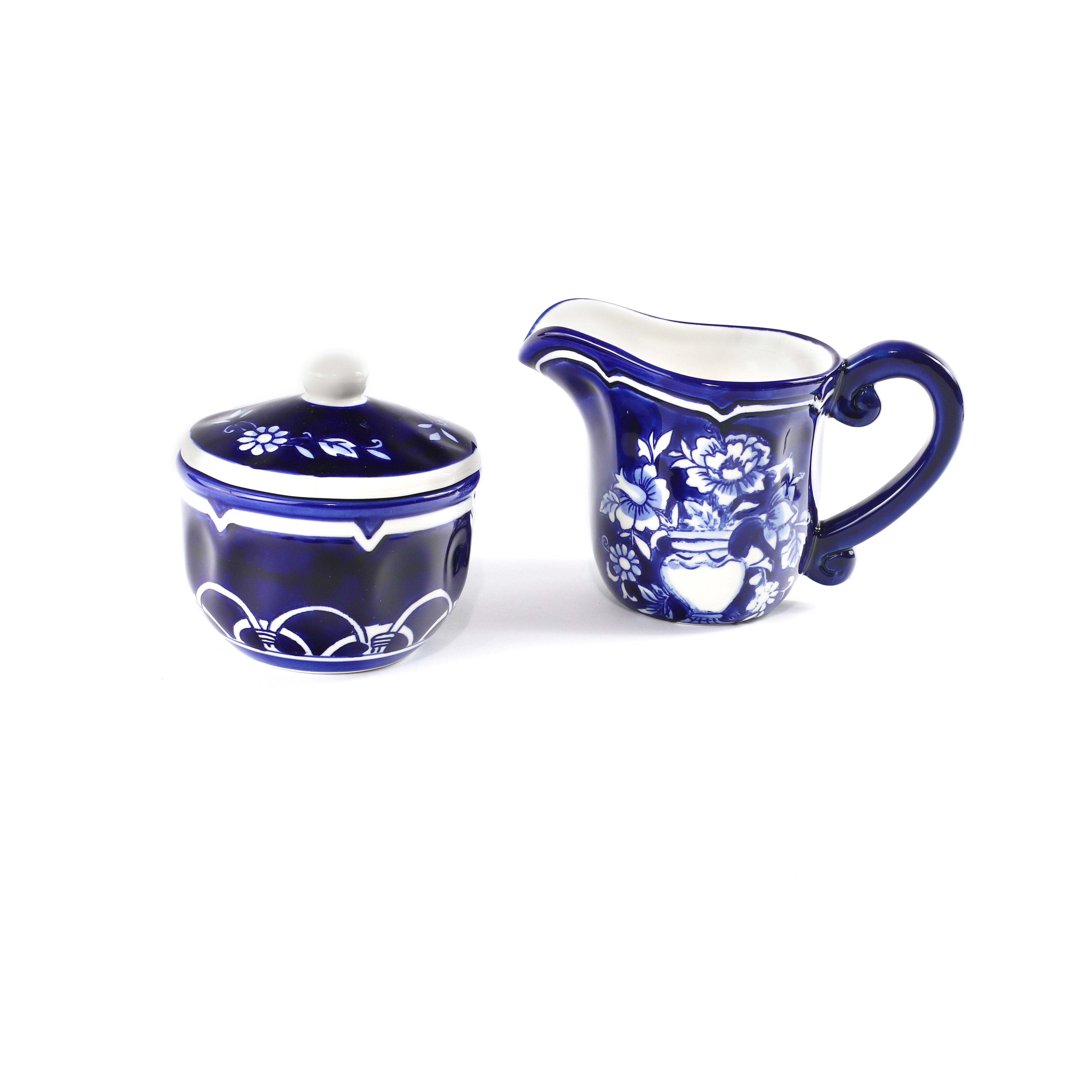 Euro Ceramica Blue Garden Breakfast Set (sugar And Creamer) & Reviews ...