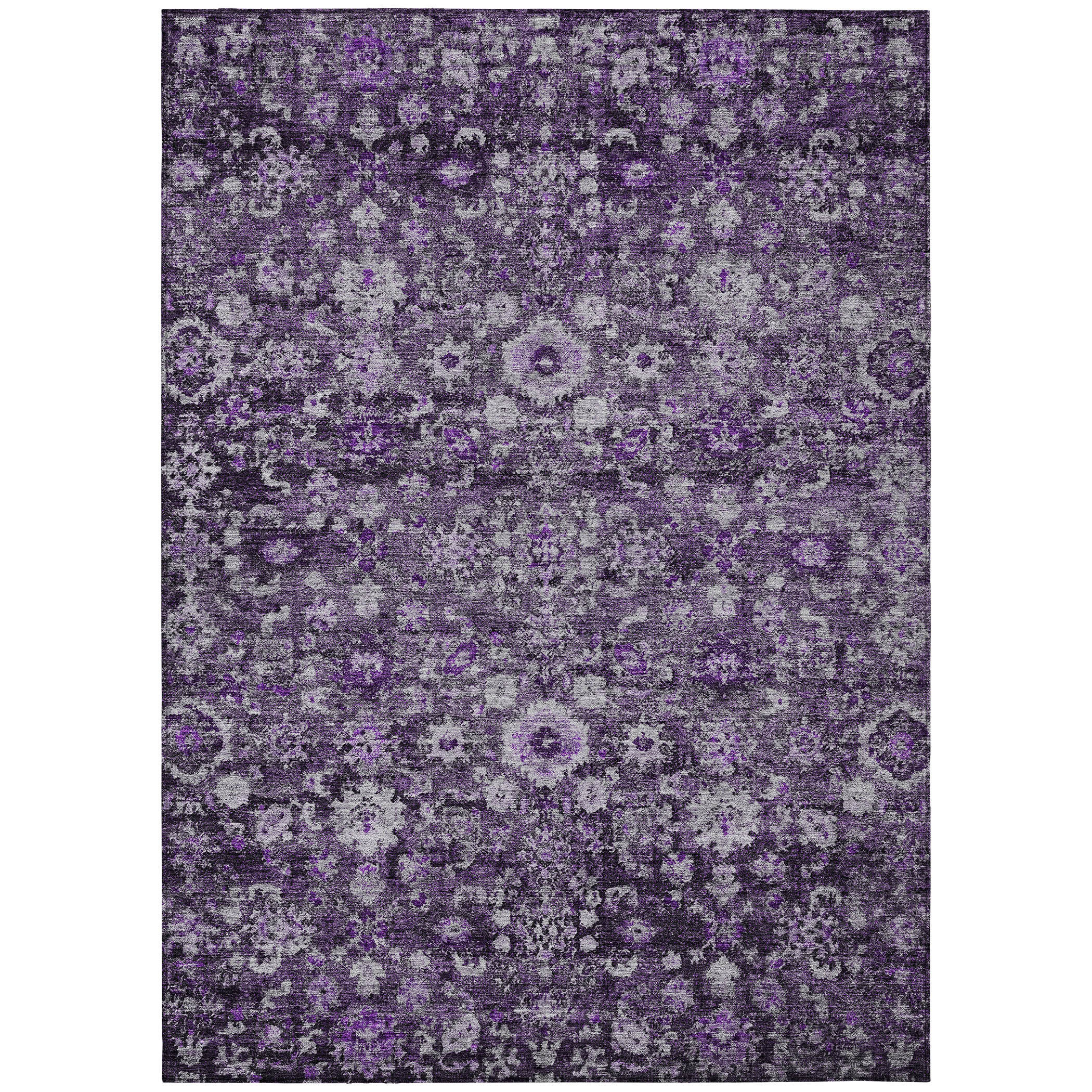 HomeRoots 8' X 10' Purple Lilac And Lavender Oriental Washable Indoor ...