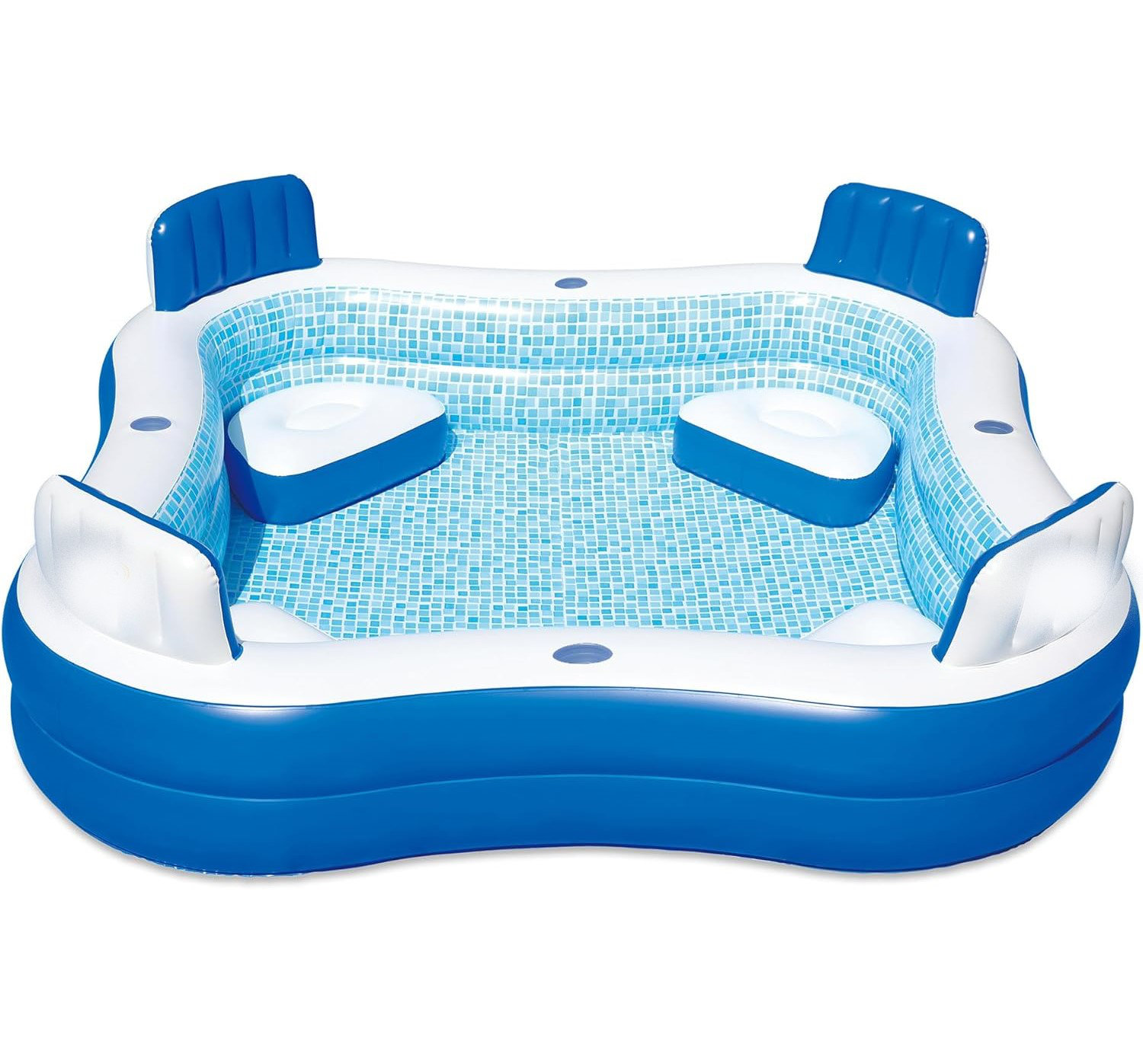 BONLOD Premier Family Inflatable Pool With Seats 88-In X 88-In X 26-In ...