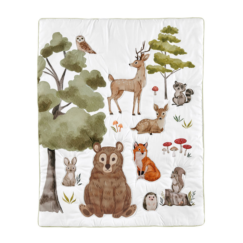 Sweet Jojo Designs Watercolor Woodland Forest Animals 6 - Piece Crib ...
