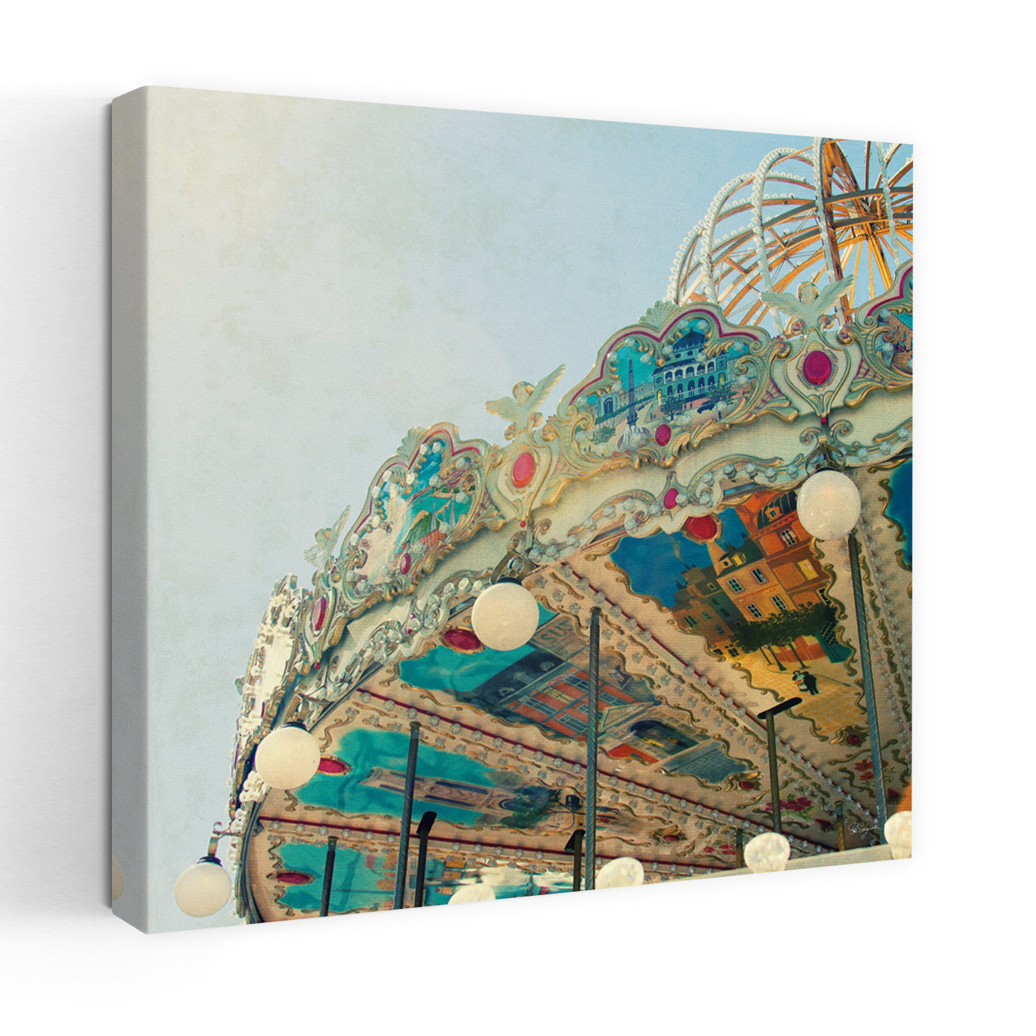 Rosecliff Heights Paris Carousel II Aged Contemporary Architecture Art ...