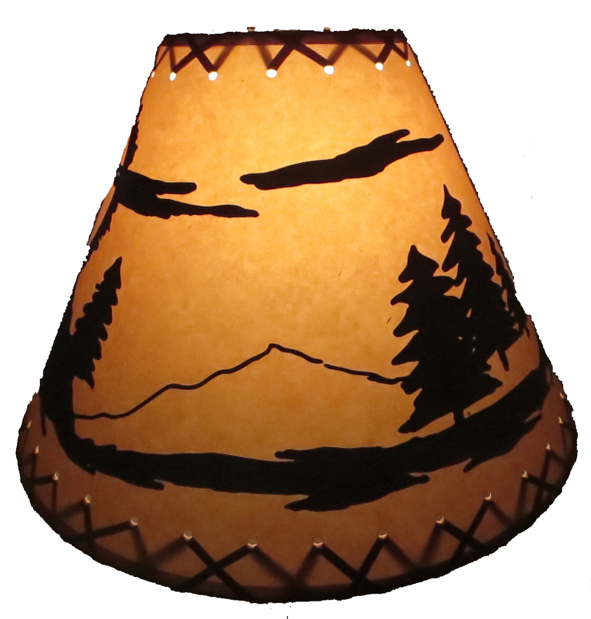 Loon Peak® 9'' H x 14" W Paper Empire Lamp Shade ( Spider ) in Brown ...