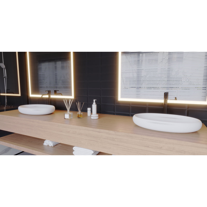 CastelloUSA Graziano White Oval Vessel Bathroom Sink - Wayfair Canada