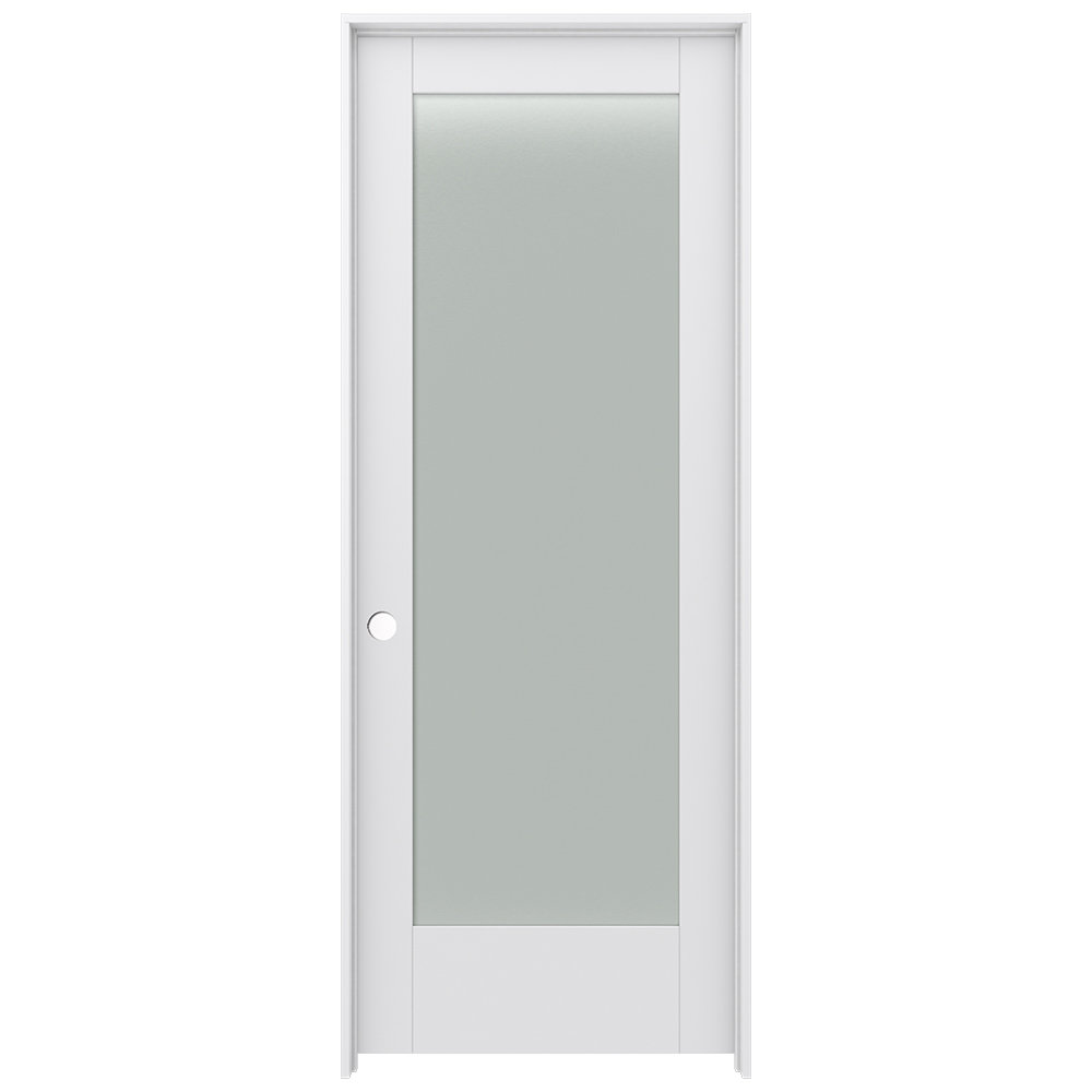 JELD-WEN MODA 1-Lite Frosted Glass Primed Prehung Interior Door | Wayfair