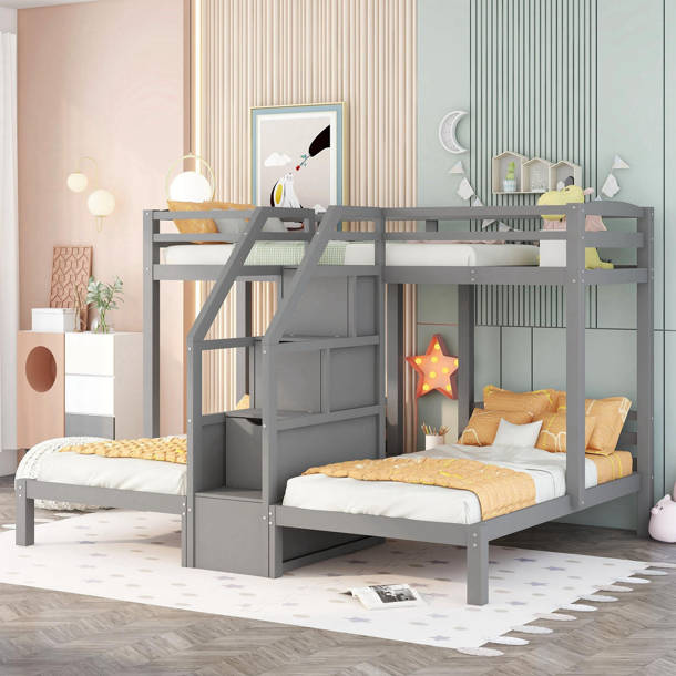 Harriet Bee Ayasha Twin over Twin over Full Triple Bed & Reviews | Wayfair