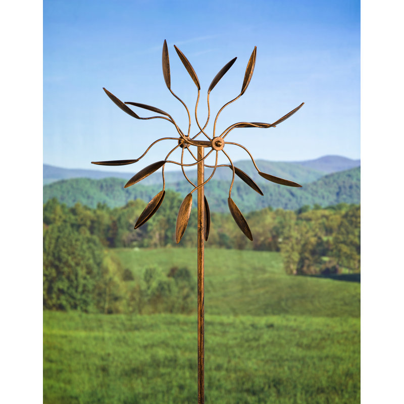 Arlmont & Co. Haden Metal Kinetic Wind Spinner Garden Stake & Reviews ...