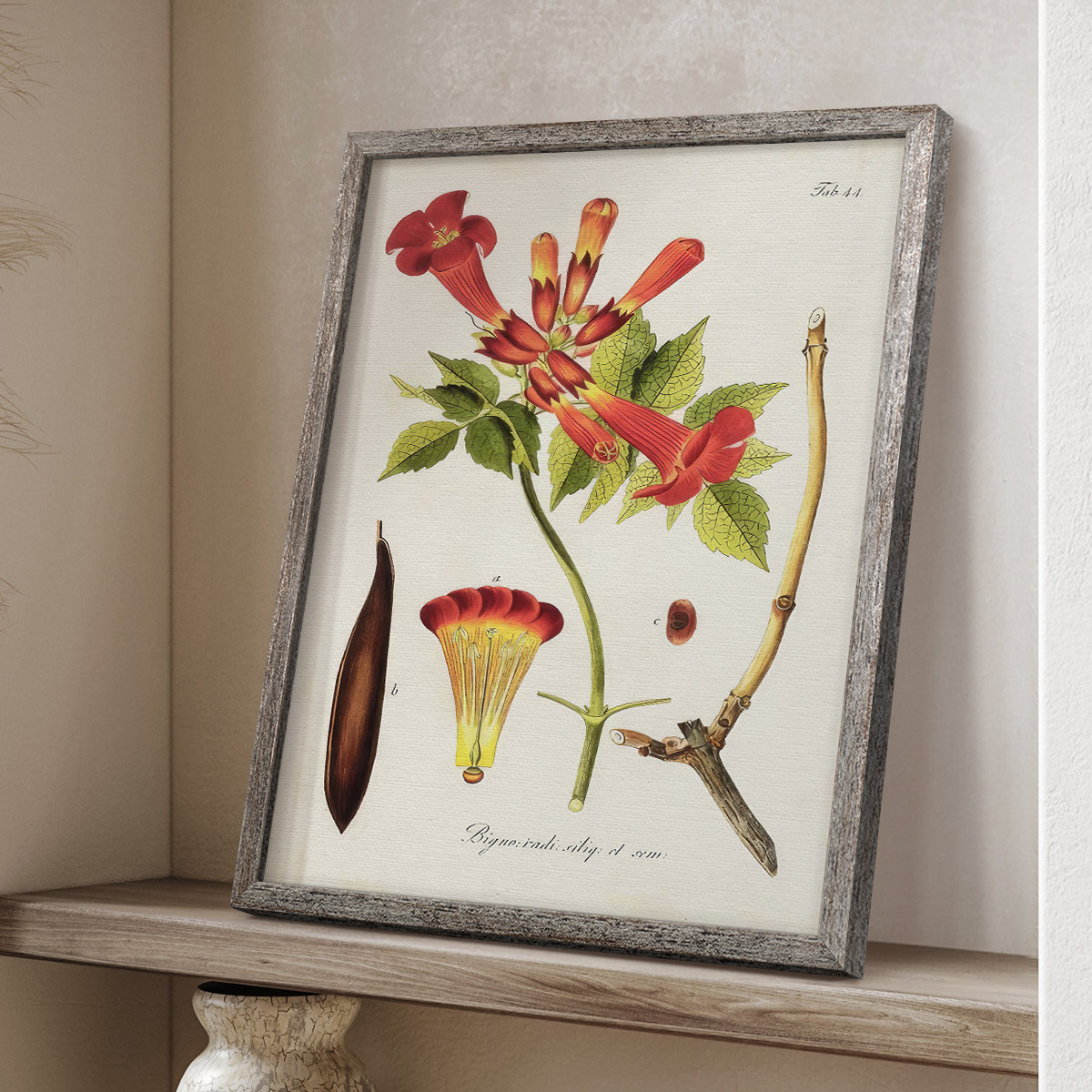 Lark Manor™ Tropical Trumpet Flowers I Framed Print - Solid Wood | Wayfair