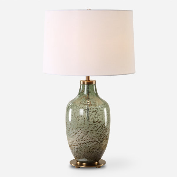 Latitude Run® Lemp Olive Glass Table Lamp | Wayfair