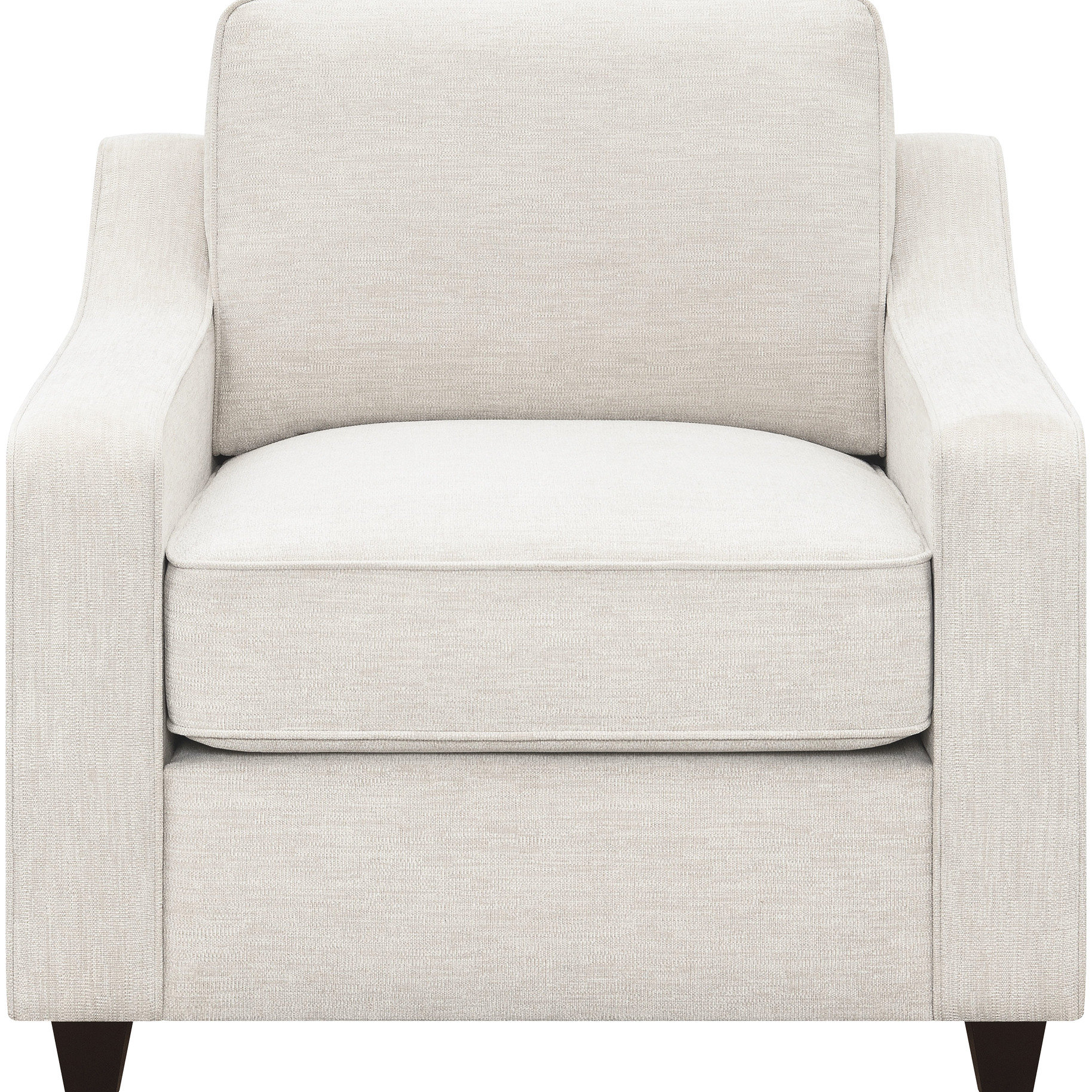 Hokku Designs Sloped Track Arm Chair In Beige Chenille Upholstery ...