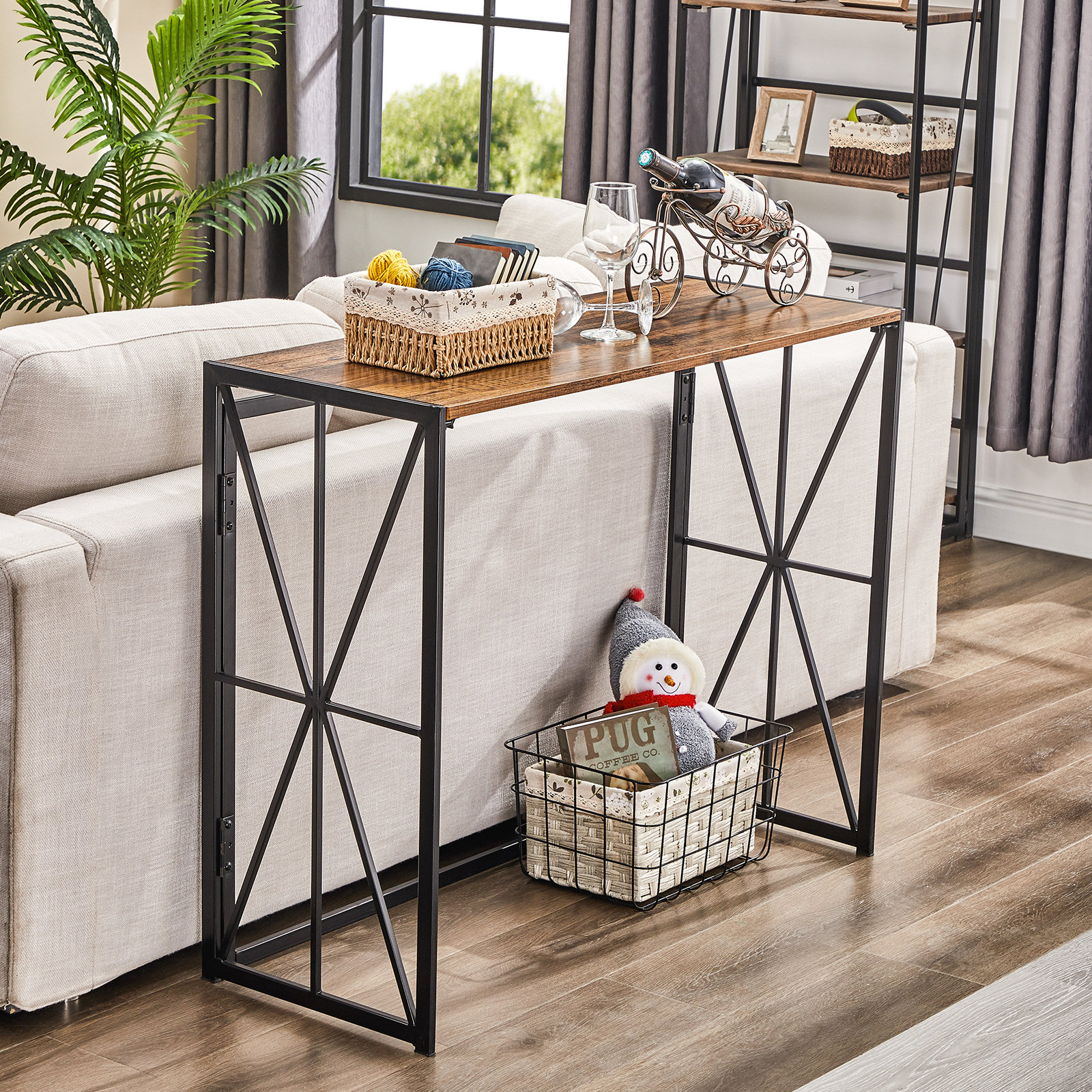 17 Stories Fudo 39 Inch Sofa Side Console Table Modern Entryway Table ...