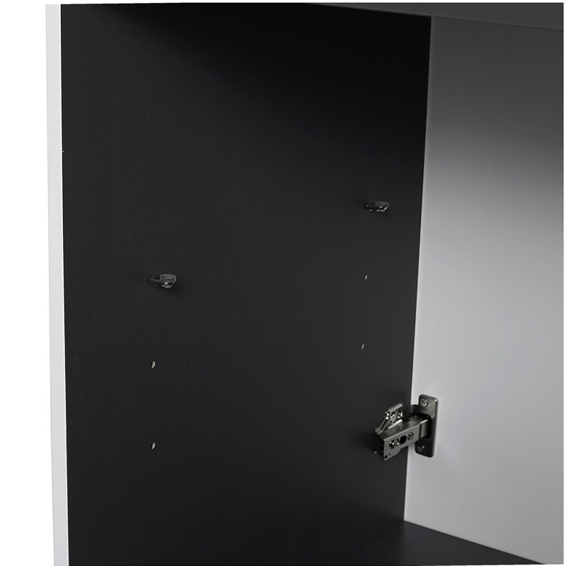 Z-Chaoup 24-inch Vertical Bathroom Dresser with White Resin Lavatory ...