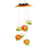 Exhart Solar Bumble Bees and Flowers Hanging Mobile with 6 Color ...