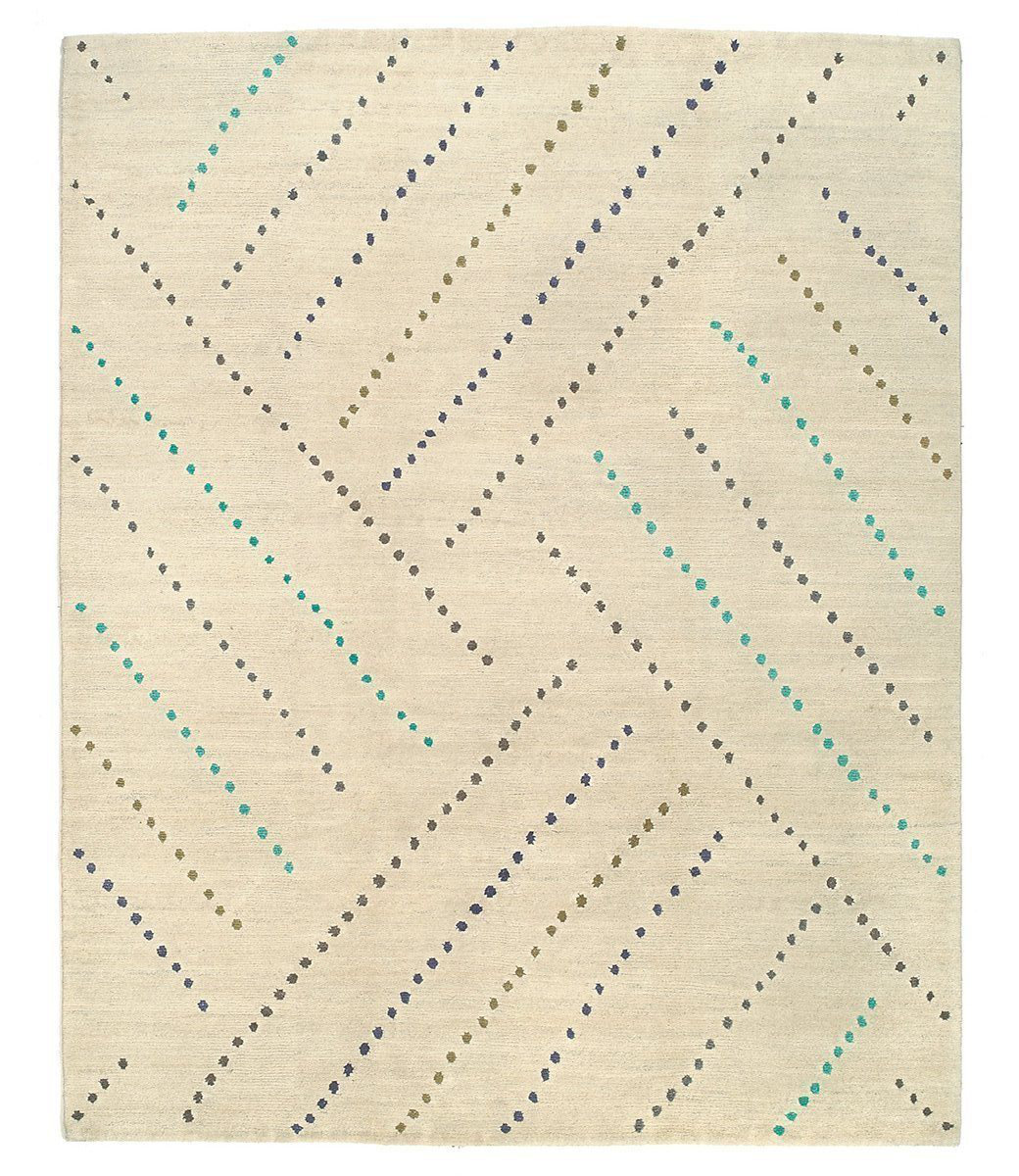 Tufenkian Spotlight Hand-Knotted Wool White Area Rug | Wayfair