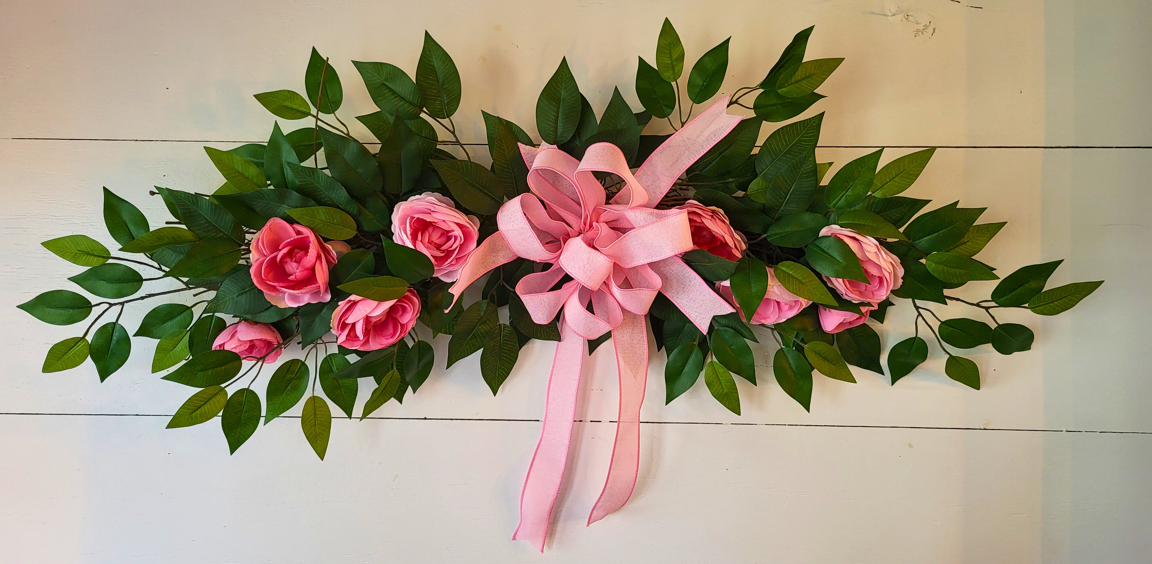 Ivy Bronx Faux Peony Swag | Wayfair