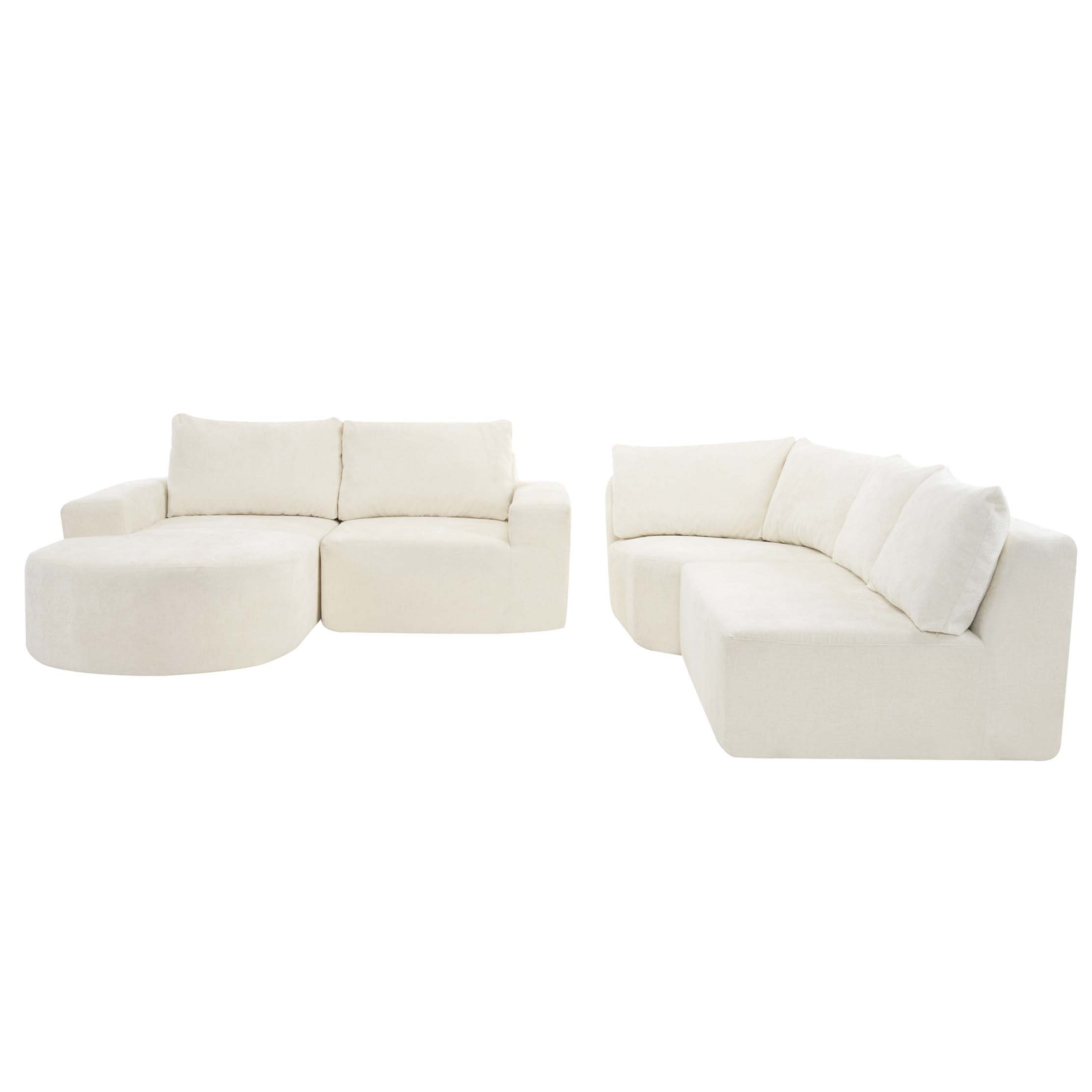 Ivy Bronx 141.7" Oversized Modular Sofa Cloud Sectional Sofa Set ...