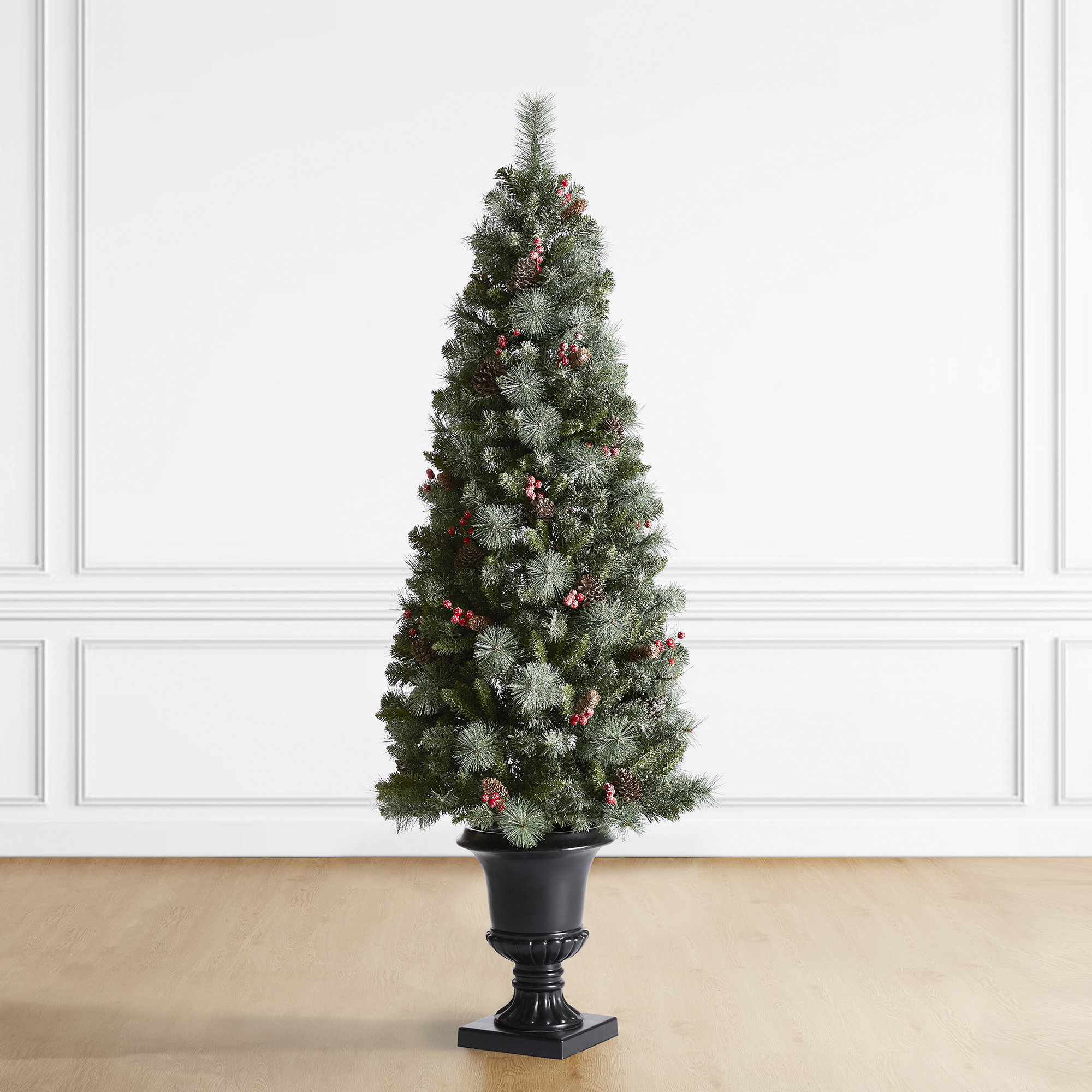The Holiday Aisle® 6' Lighted Pine Artificial Christmas Tree | Wayfair