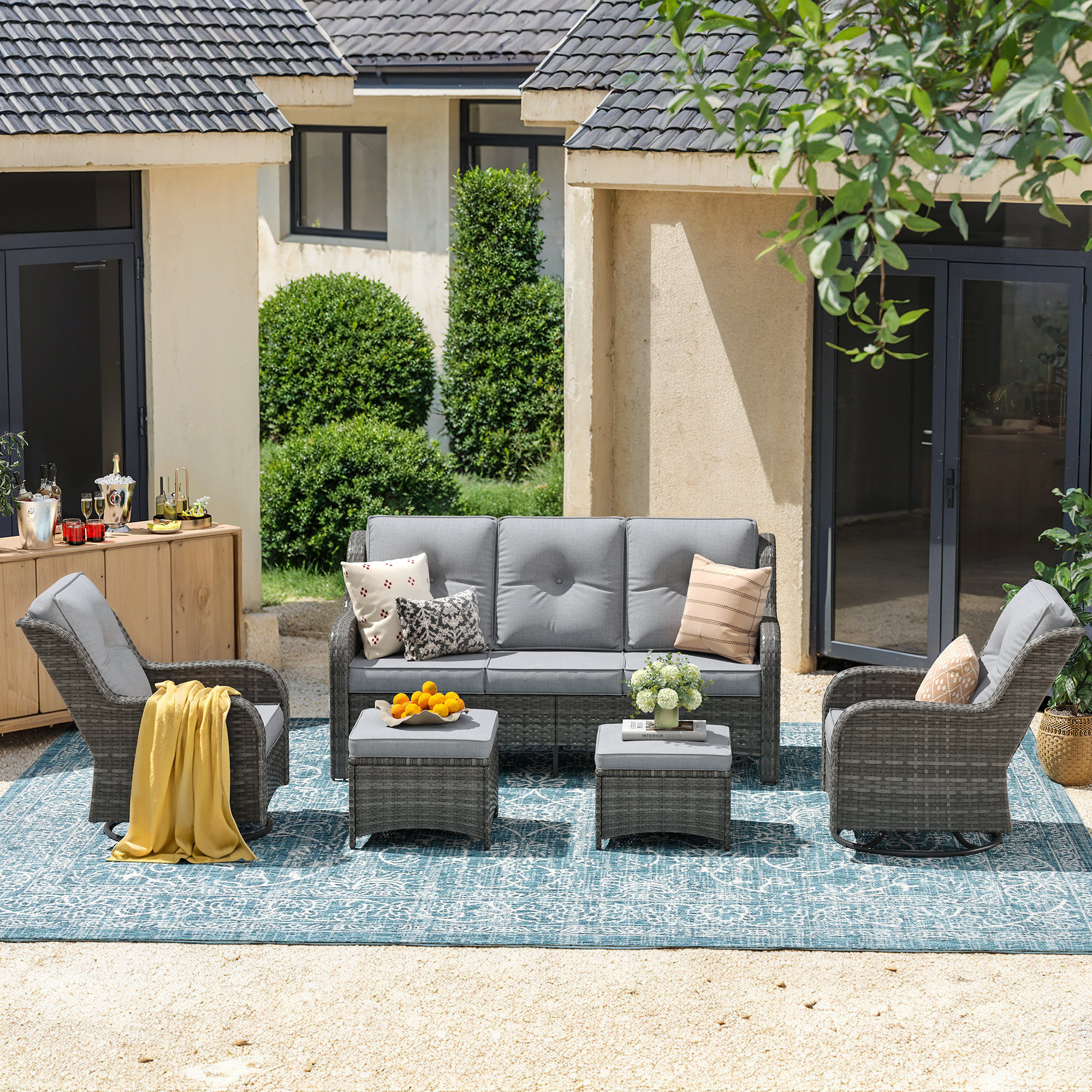 Lark Manor™ Patio Wicker Conversation Set | Wayfair