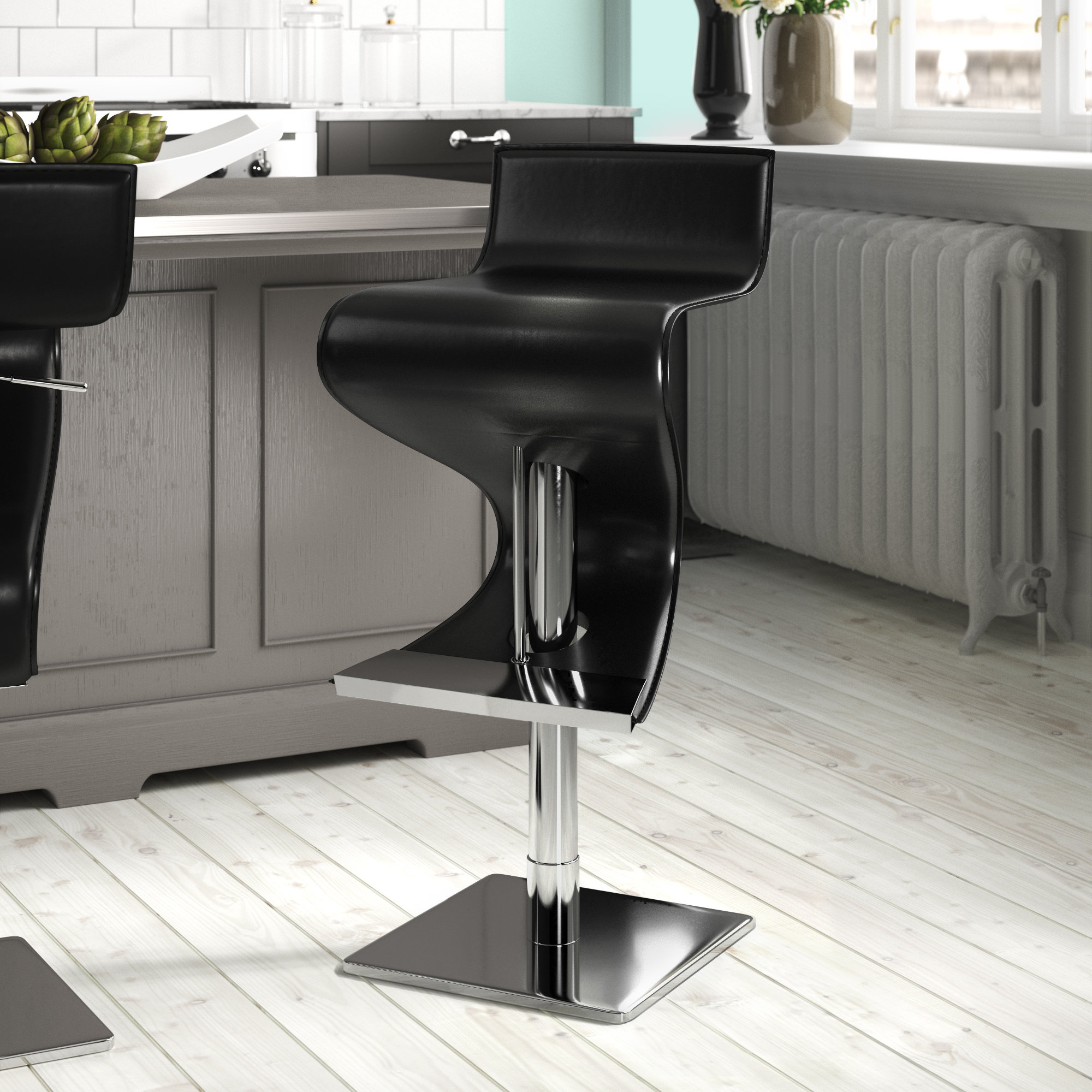 Nuevo Portland Adjustable Height Bar Stool & Reviews | Wayfair