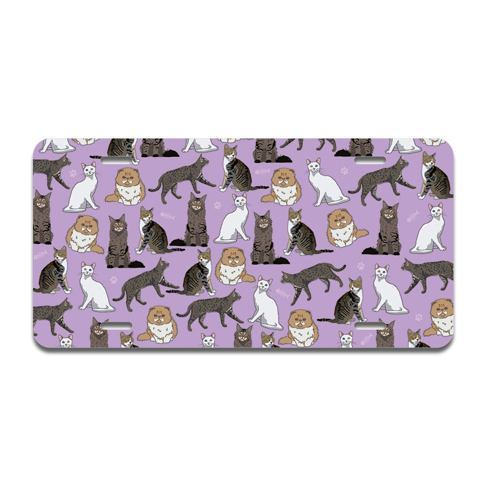 SignMission Cat Chaos Aluminum Plate Frame | Wayfair