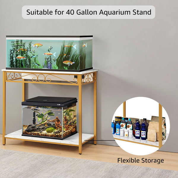 Mercer41 40 Gallon Aquarium Stand, Fish Tank Stand With Power Outlets ...