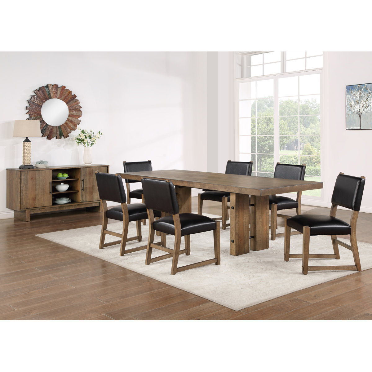 Loon Peak® Iresha Extendable Double Pedestal Dining Table & Reviews ...