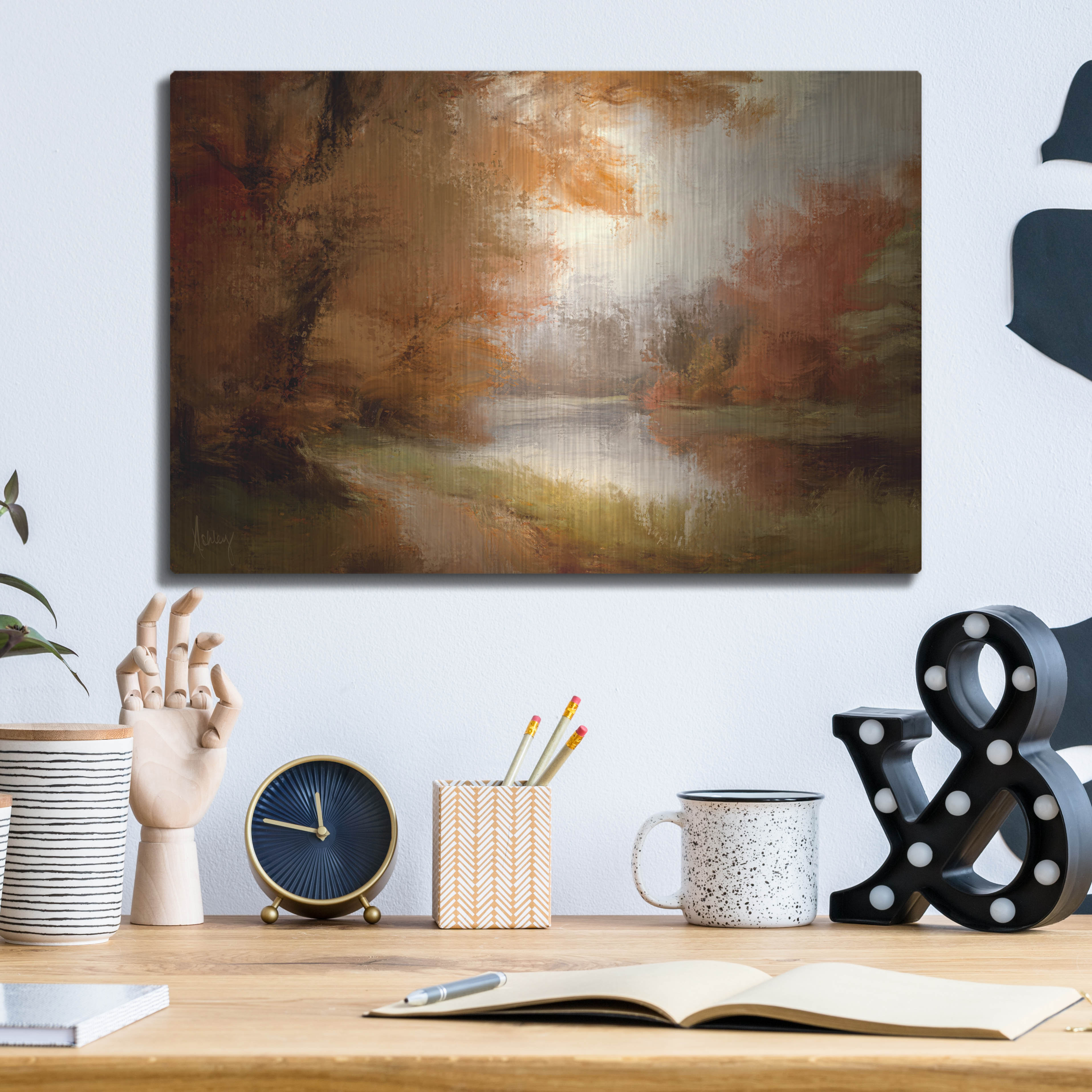 Red Barrel Studio® 'Walk In The Park' by Ashley Bradley Metal Wall Art ...