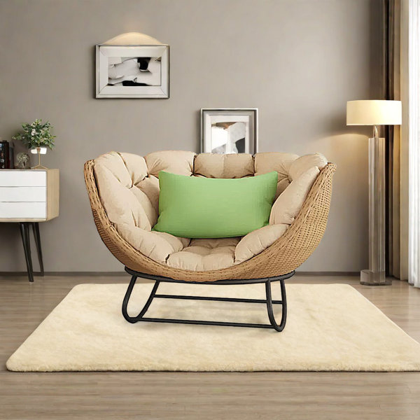 Comfort Zone Furniture.e Deluxe PE Rattan Soft Rocking Chair Rocking ...