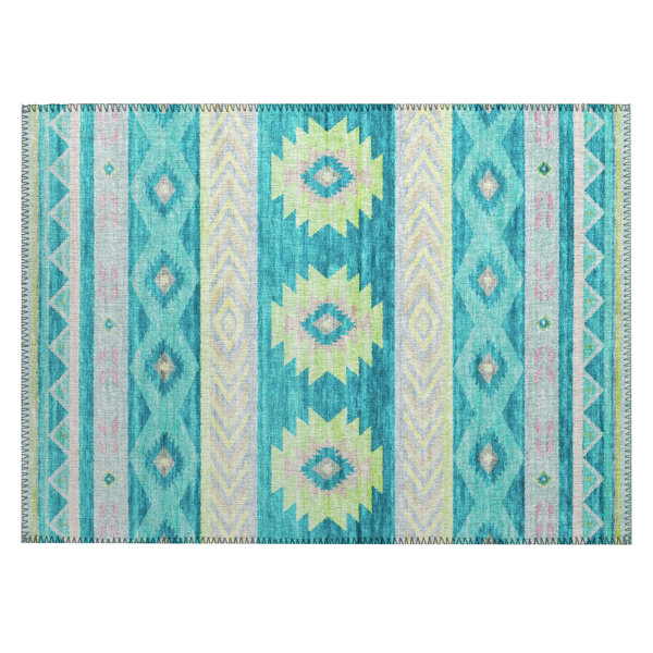 Union Rustic Johnalyn Machine Washable Southwestern Rug | Wayfair