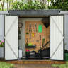 DuskDreams All Weather Outdoor Tool Storage Shed 6X4 Ft - Black, Black ...