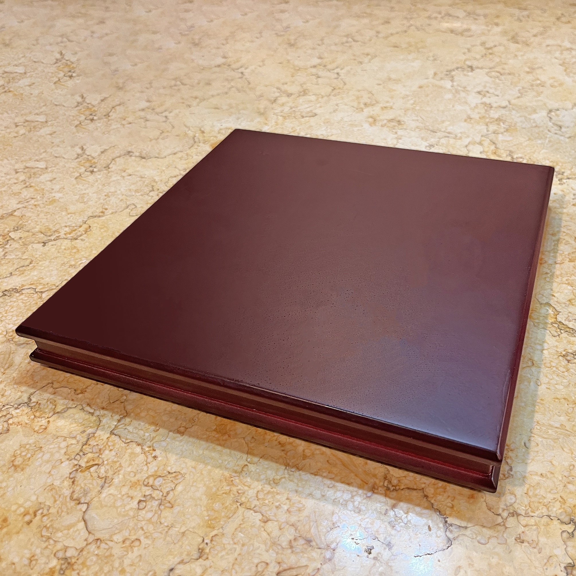 FixtureDisplays 11 X 11 X 1.5" Wood Riser With Acrylic Mirror Platform ...