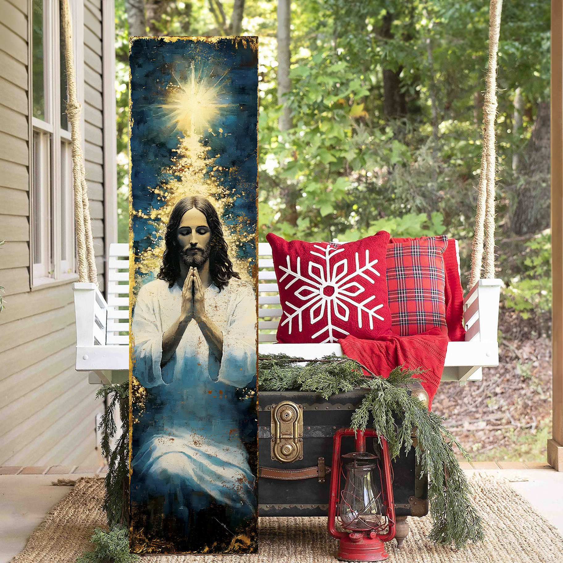 The Holiday Aisle® Jesus Christ Prayer Porch Sign | Holiday Front Porch ...