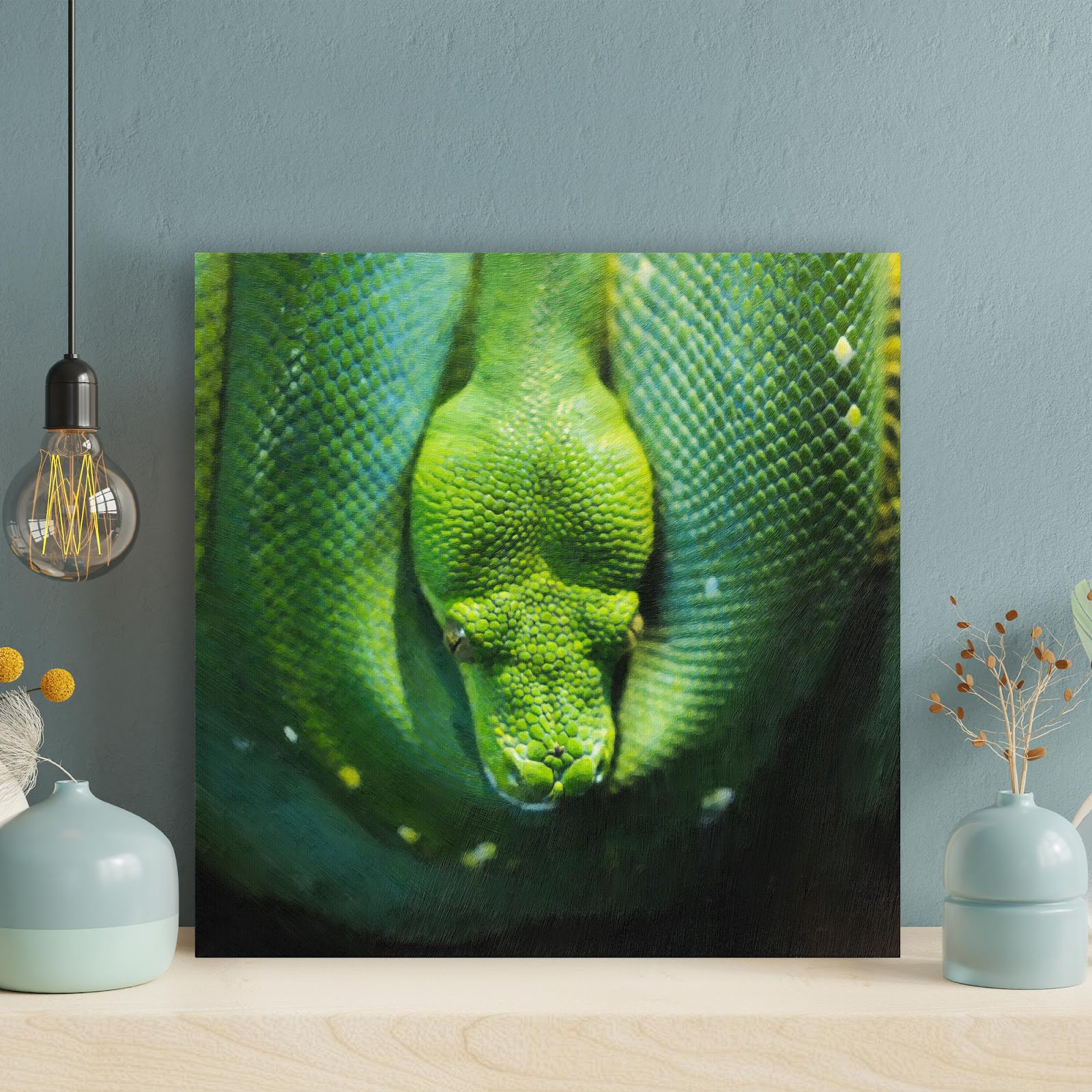 Latitude Run® Photo Of Green Viper - Wrapped Canvas Painting - Wayfair ...