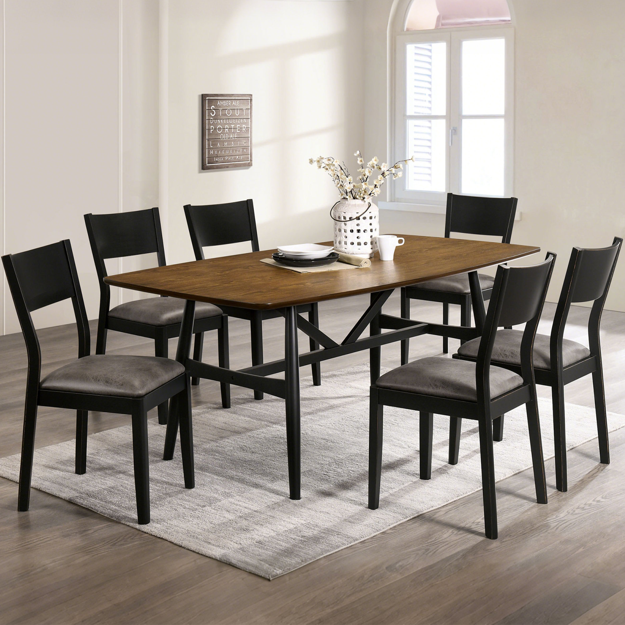 Corrigan Studio® 6 - Person Dining Table Set (set Of 7) | Wayfair