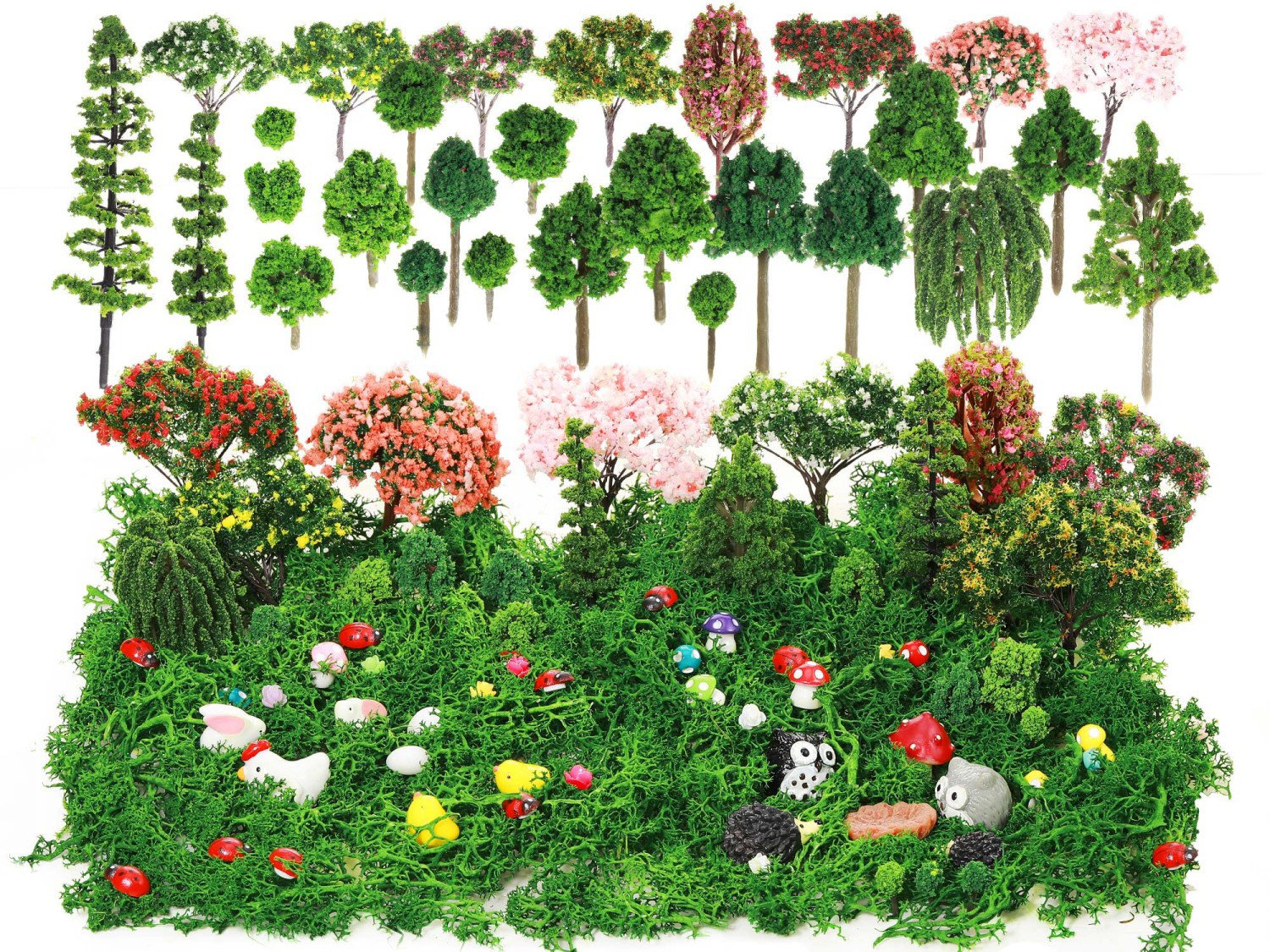 Ophelia & Co. 72 Pcs Miniature Garden Accessories Mini Moss Garden ...
