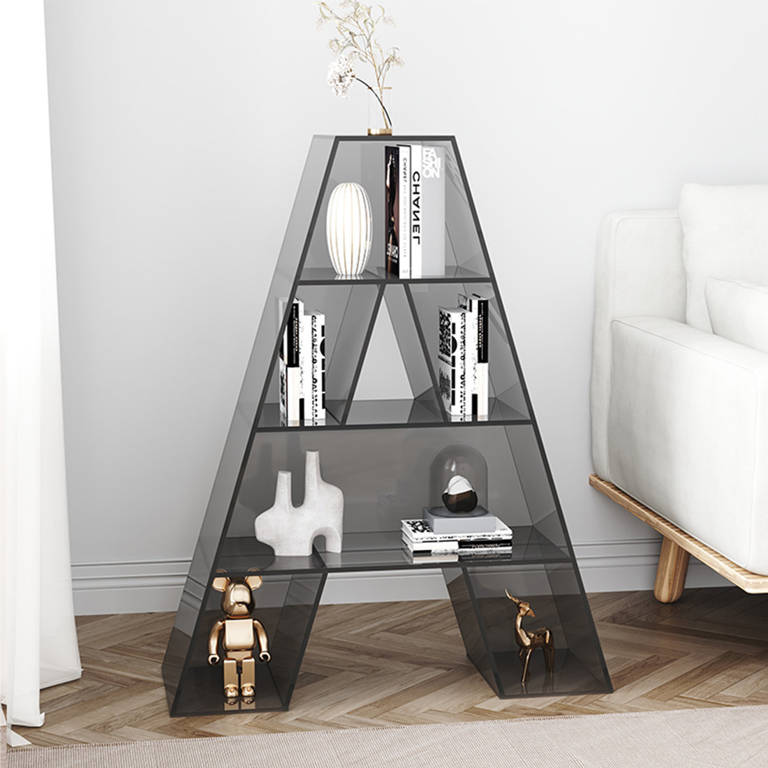 Orren Ellis Creative letter-shaped acrylic display bookcase - Wayfair ...