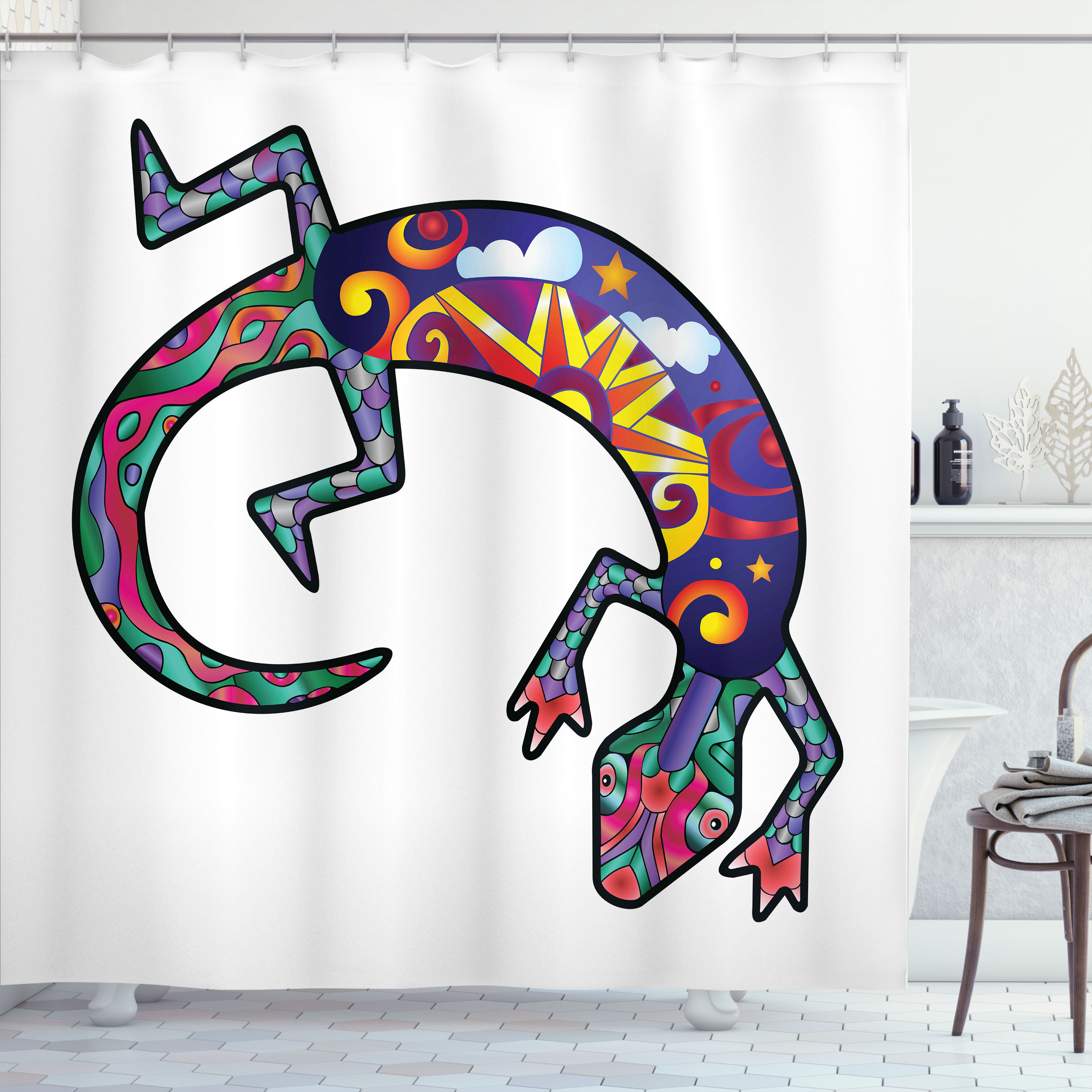 Dakota Fields Gecko Shower Curtain Lizards Multicolor | Wayfair