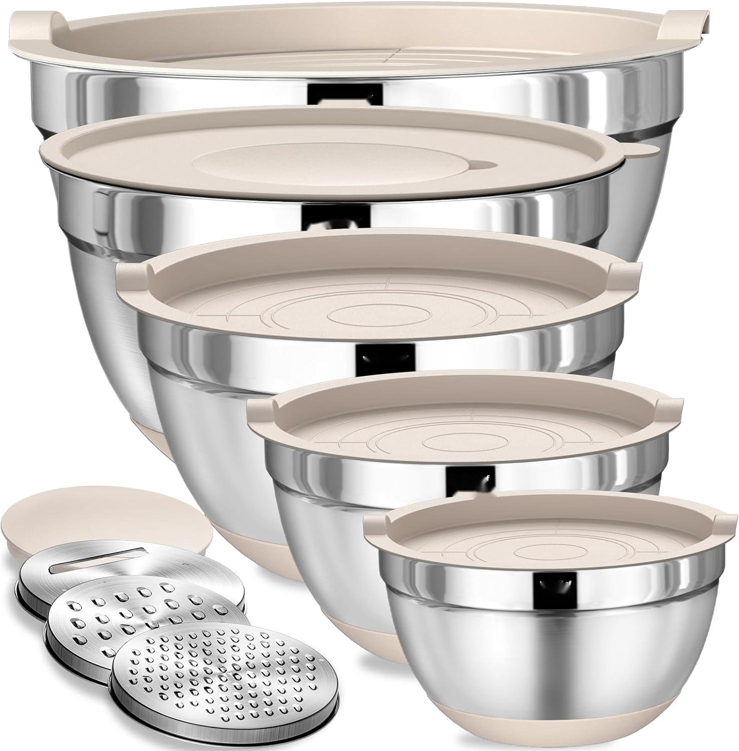 Toledo Bath & Kitchen Mixing Bowls With Airtight Lids Set, 8PCS ...