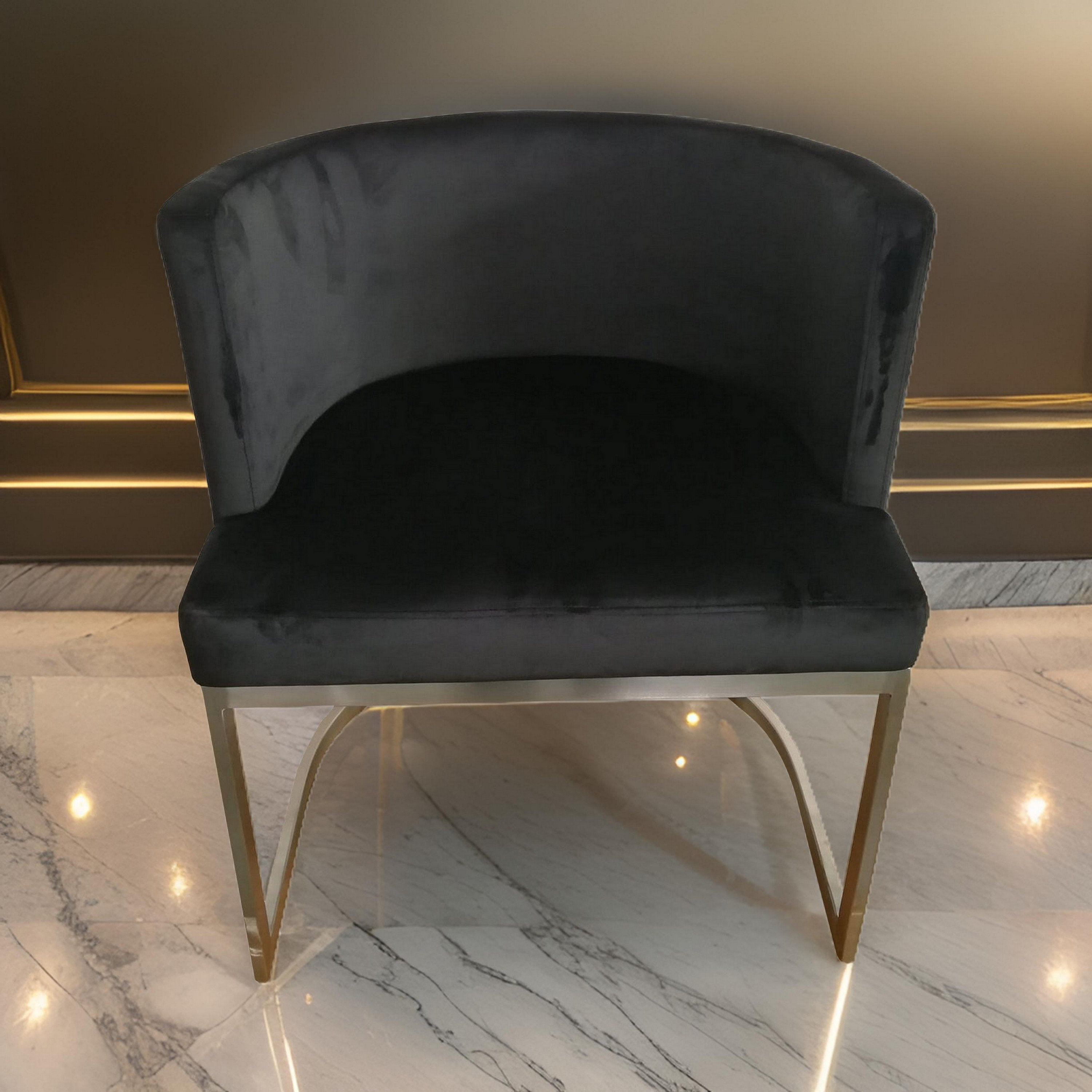 Everly Quinn Jerrine Unfinished Fabric Metal Solid Back Arm Chair | Wayfair