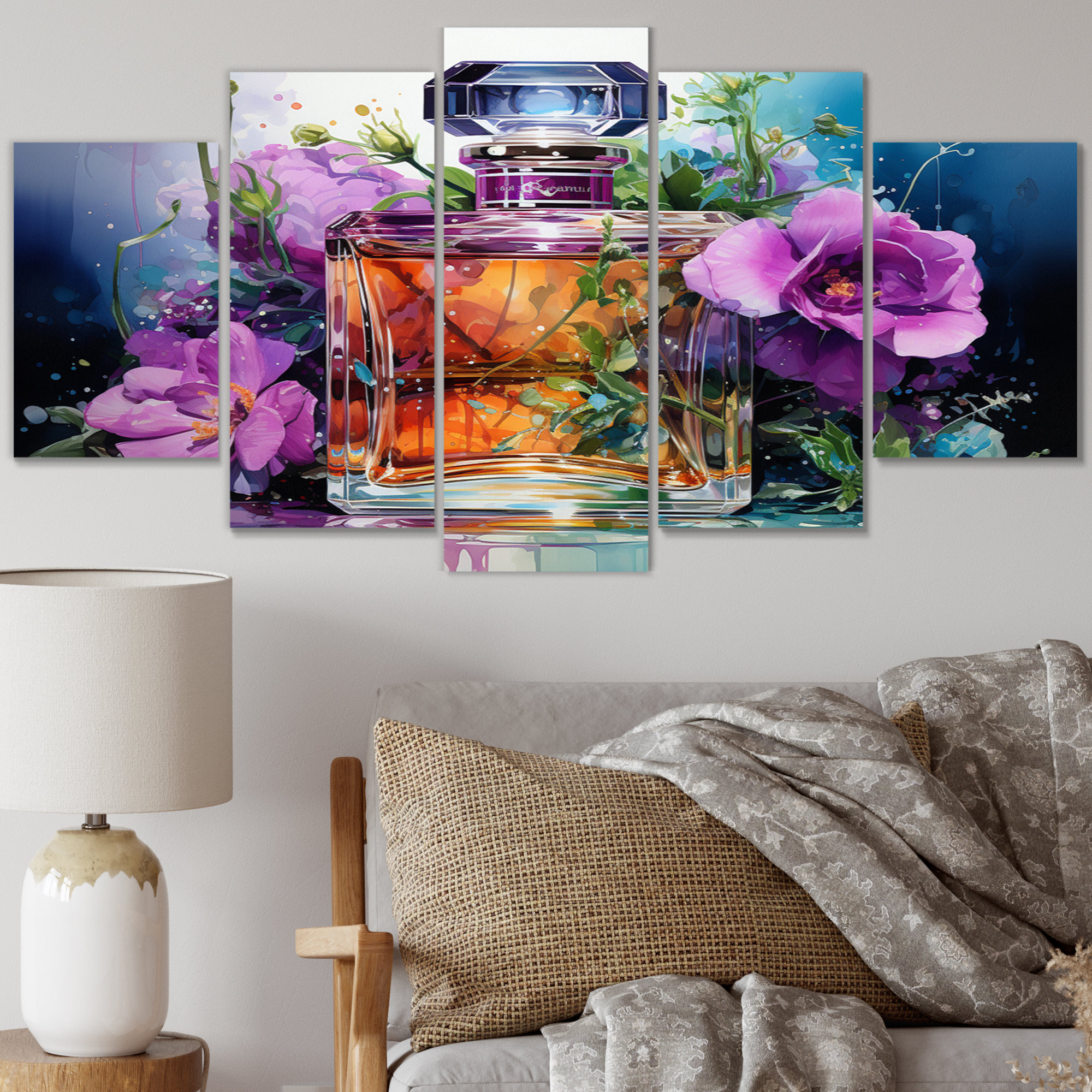 Red Barrel Studio® Perfume Vibrant Elegance IV - Fashion Metal Wall Decor Set | Wayfair