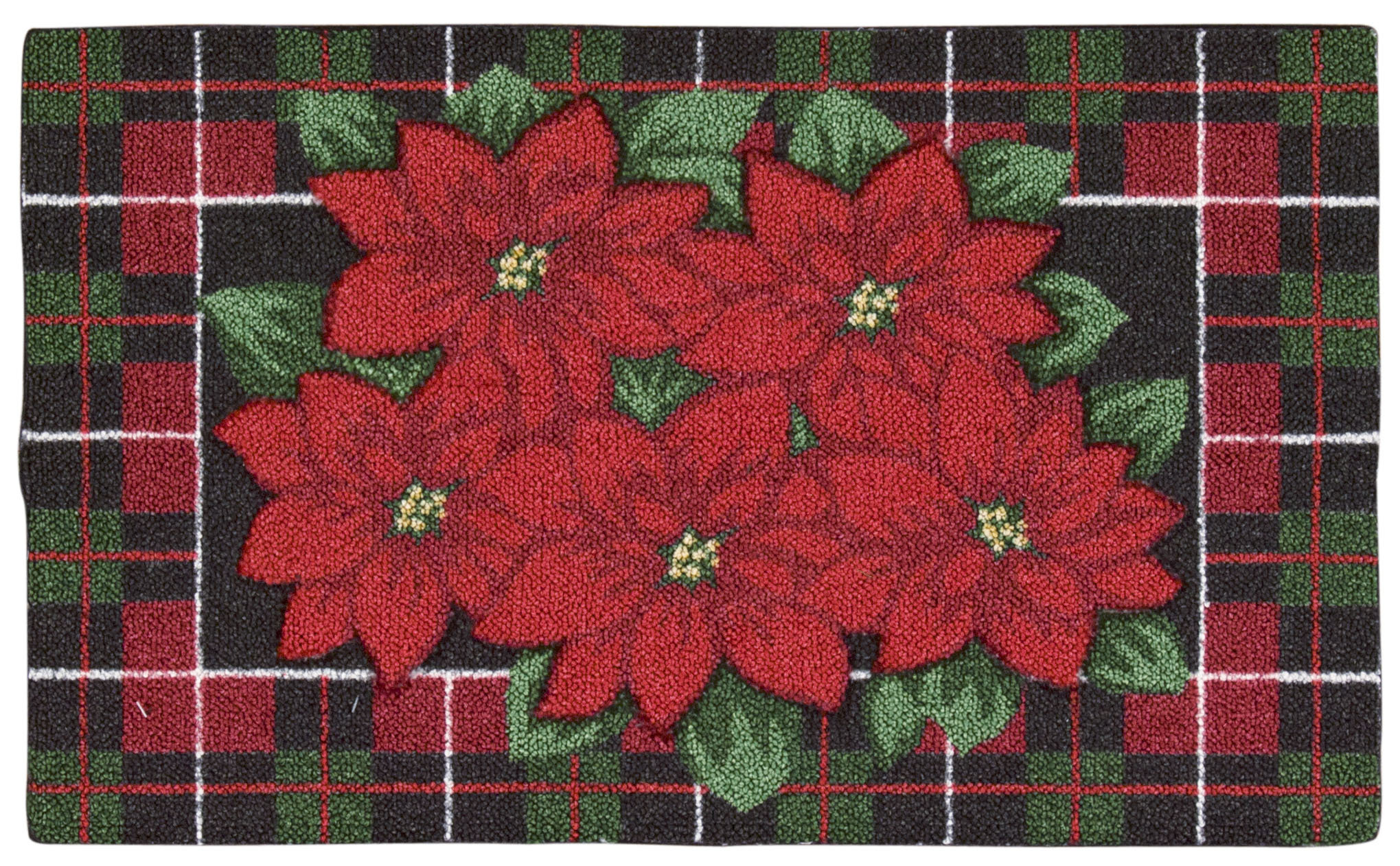 The Holiday Aisle® Bryson "Poinsettia" Red/Green Area Rug & Reviews ...