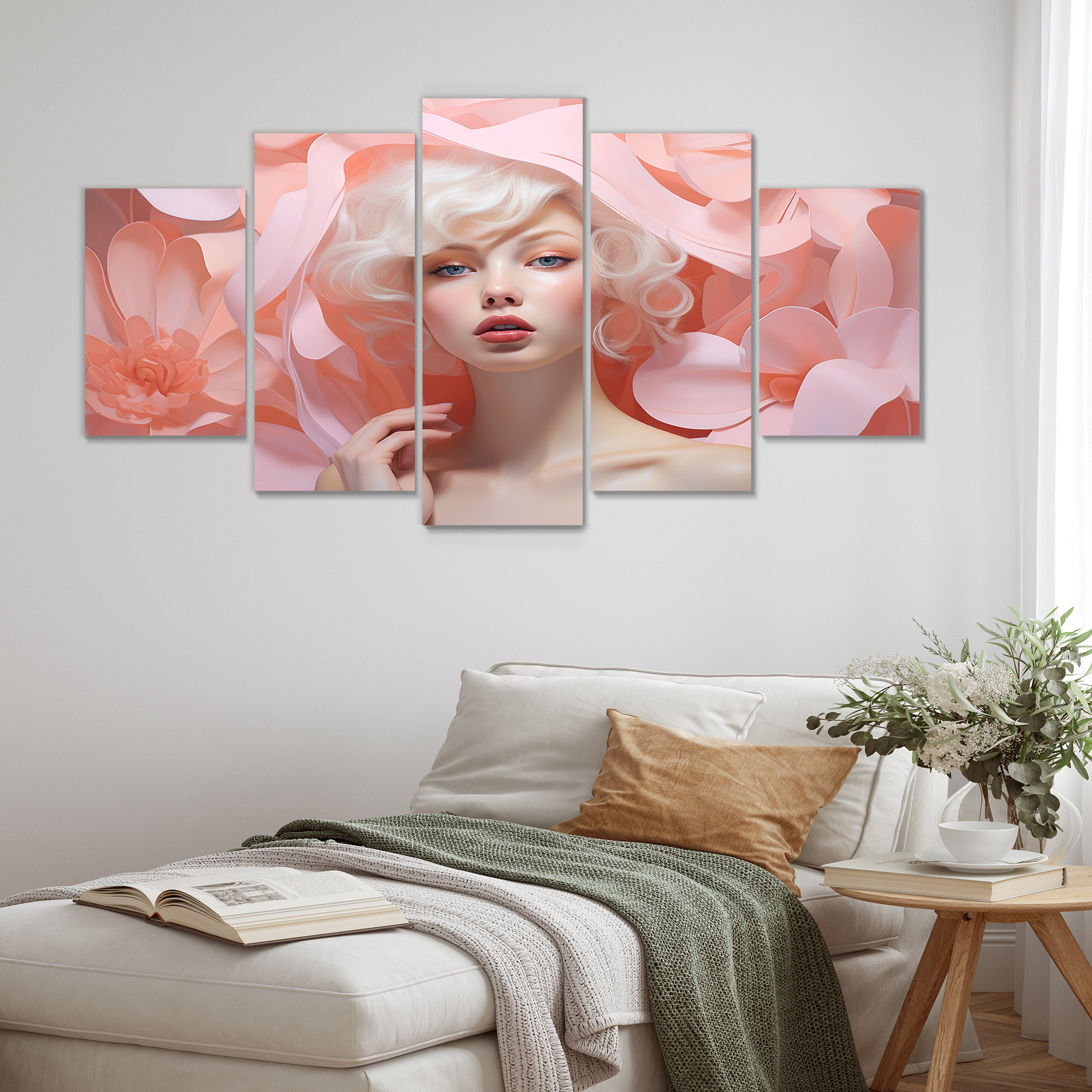 Mercer41 Cubism Pink Pastel Tones Woman Portrait III - Fashion ...