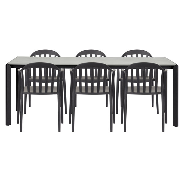 Corrigan Studio Allene Rectangular 6 - Person 200cm Long Aluminum ...