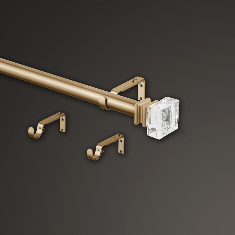 Mode Premium Collection 1 1/8 in Diameter Wall Mounted Rod Set with ...