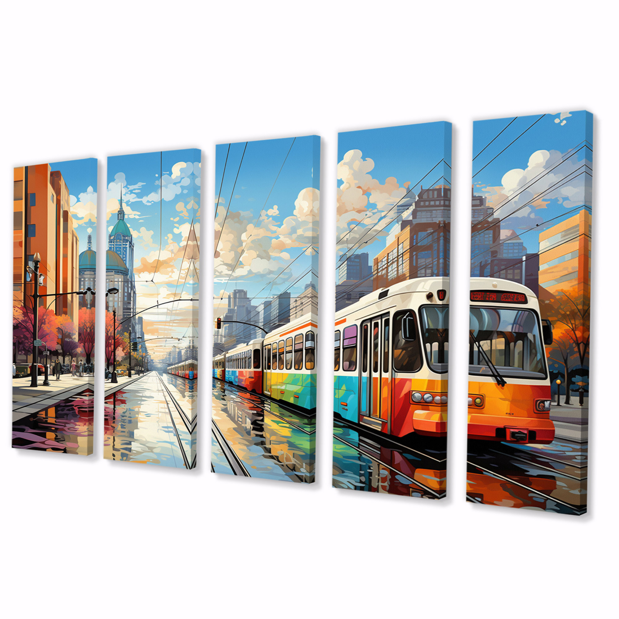 Ebern Designs City Philadelphia Popart I - Cityscapes Wall Decor - 5 ...