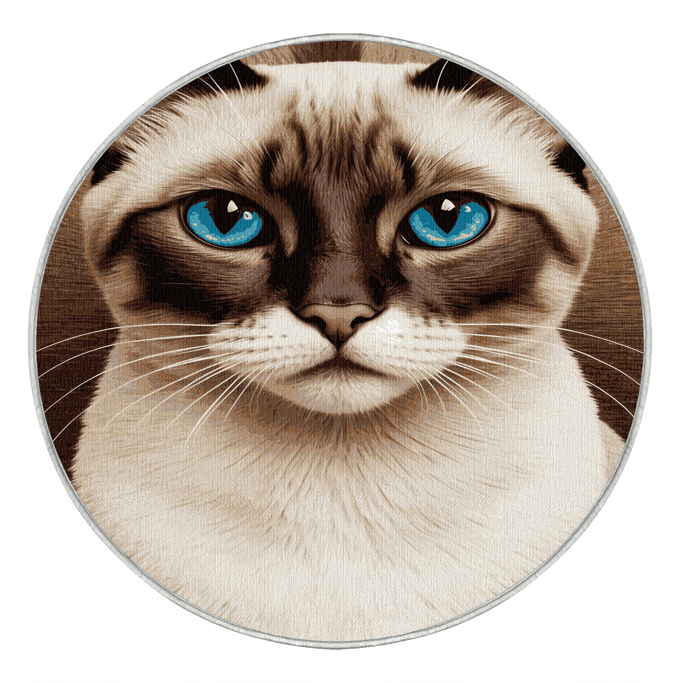 Hokku Designs Washable Siamese Cats Area Rug | Wayfair